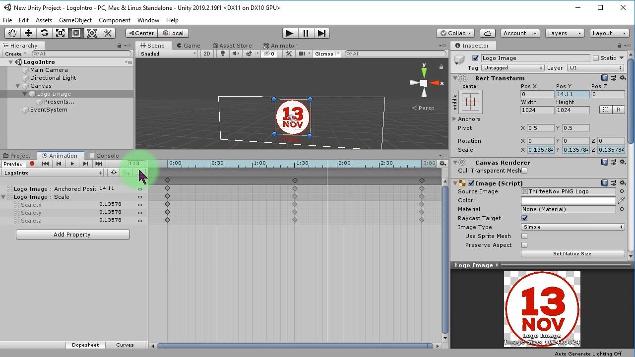 How To Make Custom Logo Intro for Your Unity Game – ThirteeNov